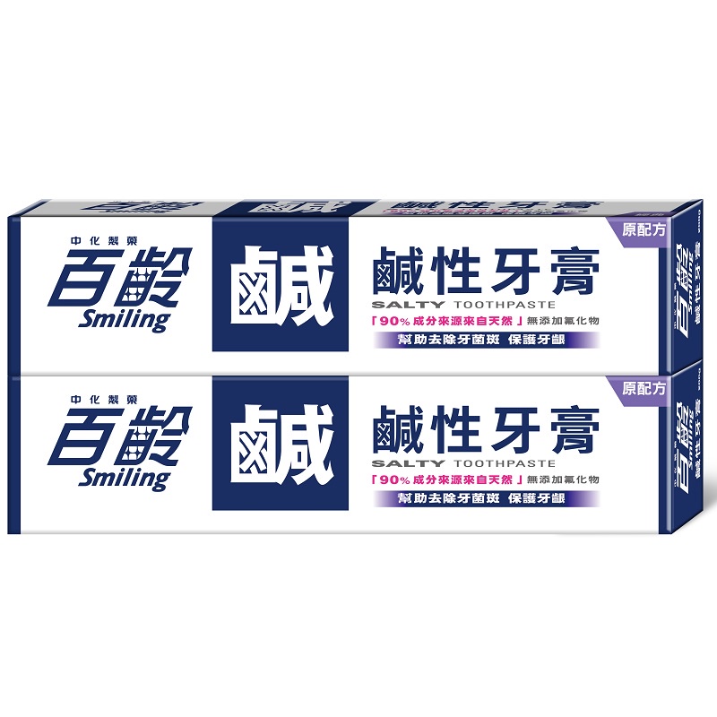 百齡 鹹性牙膏(無氟)200g克 x 2 【家樂福】 | 蝦皮購物