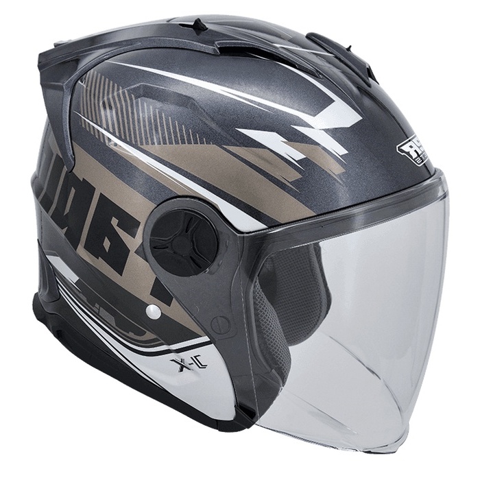 M2R 安全帽 J-X 5 閃銀灰 全可拆 抗UV鏡片 浮動鏡片座 半罩《淘帽屋》 | 蝦皮購物