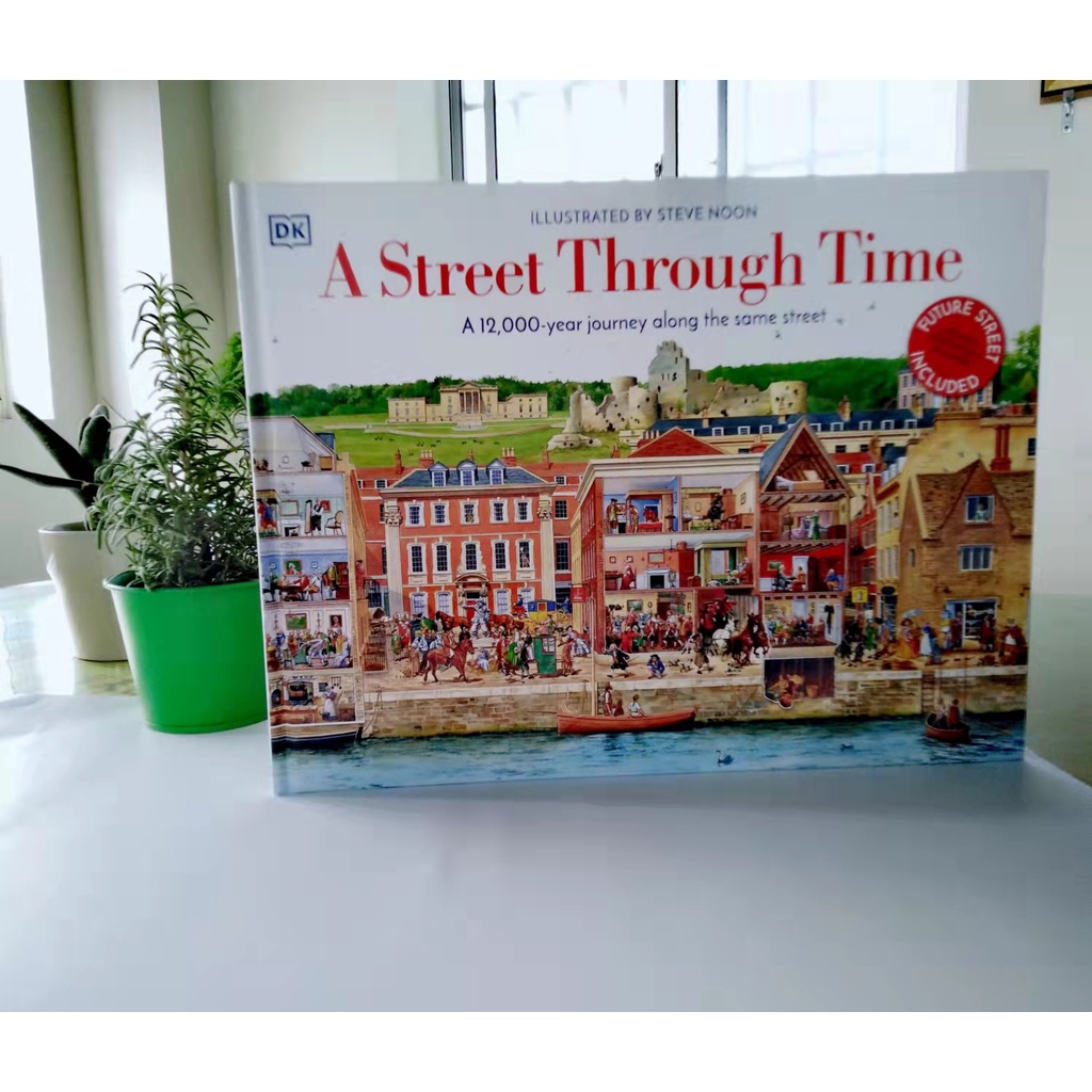 現貨🍀DK英文大開本A Street Through Time（新版）一條街道的萬年變遷🍀知名插畫家Steve Noon | 蝦皮購物