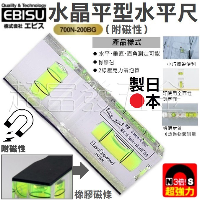 超富發五金 EBISU 水晶平型水平尺 附磁性 ED-FLM 日本製造 壓克力 迷你 水平尺 壓克力水平尺 壓克力水平儀 | 蝦皮購物