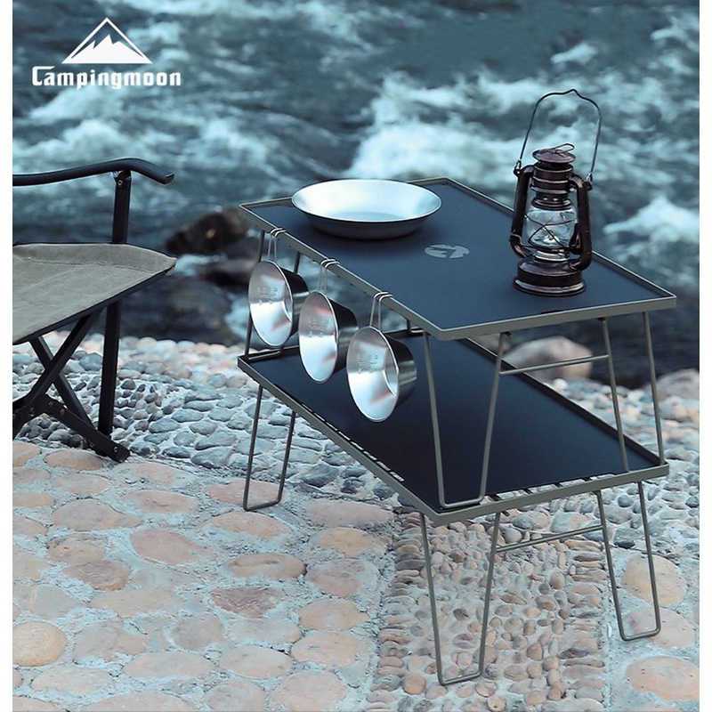 {Campingmoon} T-233 鋼網折疊桌 #21-00041 野餐.露營.戶外.小桌子.摺疊桌.折疊桌.置物桌 | 蝦皮購物