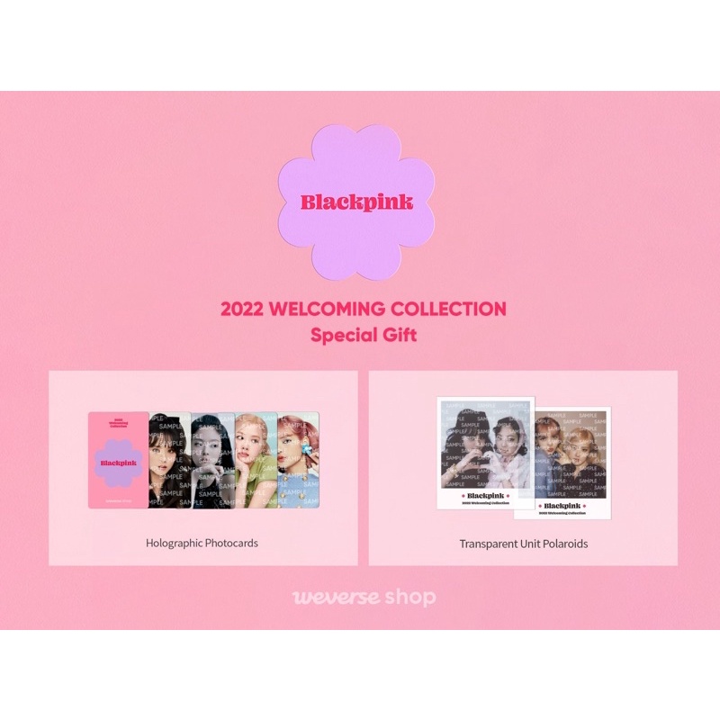 BLACKPINK 2022 Welcoming Collection WEVERSE 官網 官方 特典閃卡 特典拍立得 | 蝦皮購物