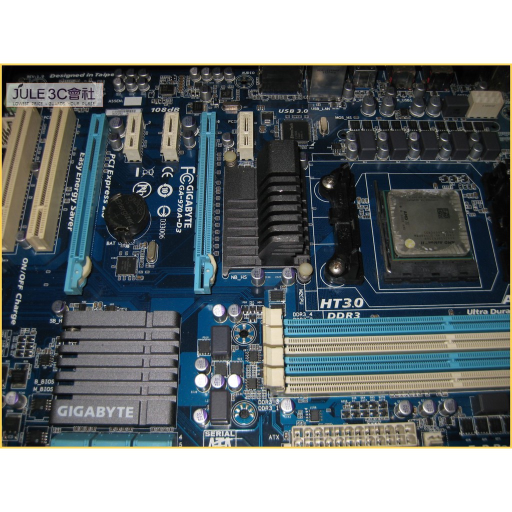 JULE 3C會社-技嘉 GA-970A-D3 AMD 970/DDR3/超耐久/良品/ATX/AM3+ 主機板 | 蝦皮購物