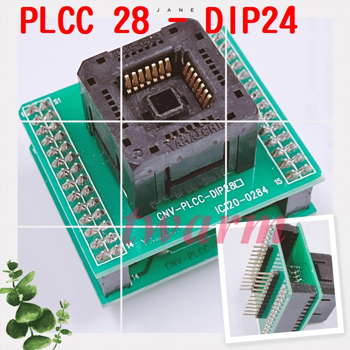（現貨）PLCC28 TO DIP24(帶板)，PLCC28，引腳間距1.27mm | 蝦皮購物