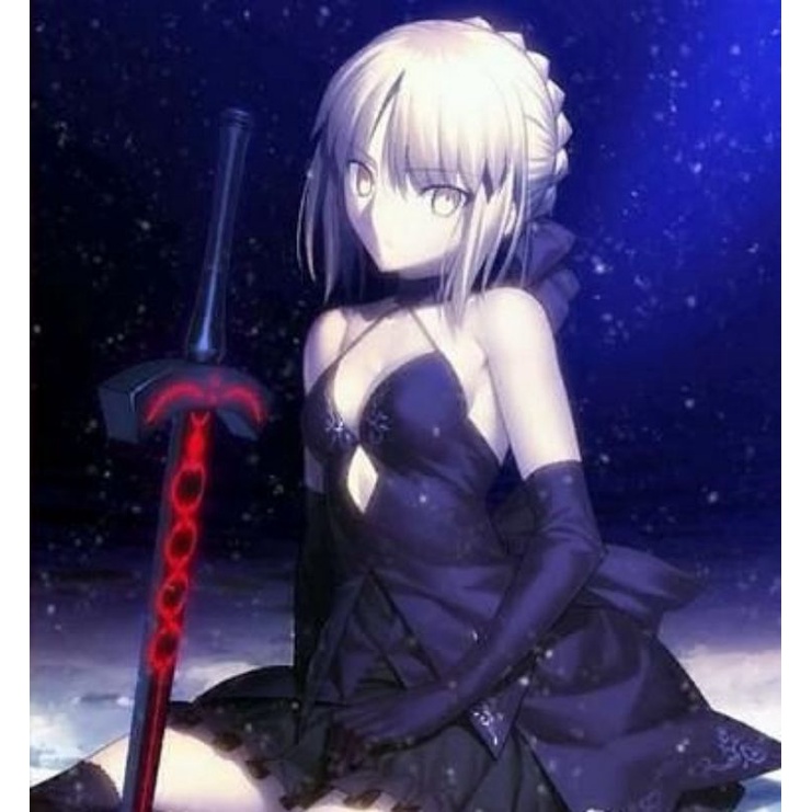 二手cos FGO/fate 黑傻/黑saber假髮 二手cos | 蝦皮購物