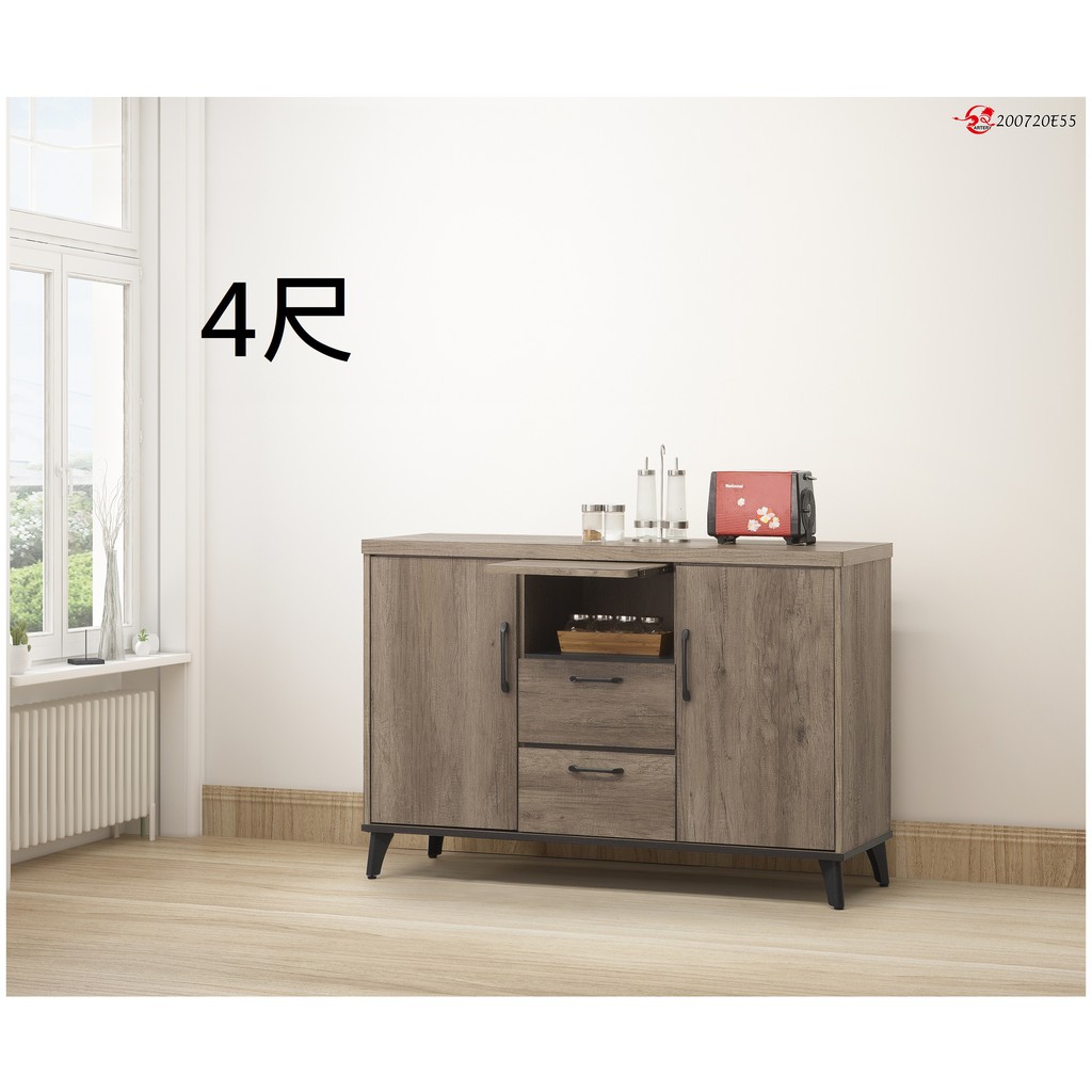 【全台傢俱】GC-24 灰橡 4尺 / 5尺餐櫃(下座) 台灣製造 | 蝦皮購物