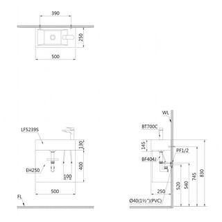《CAESAR 凱撒》LF5239R / EH05239AP 奈米抗污抗菌面盆 白色結晶鋼烤浴櫃 小空間【桃北基免運】 | 蝦皮購物