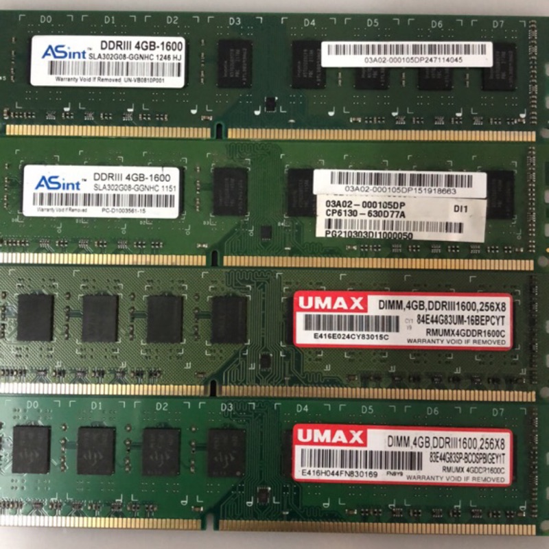 二手良品 4G，D3-1600，記憶體，雙面顆粒 | 蝦皮購物