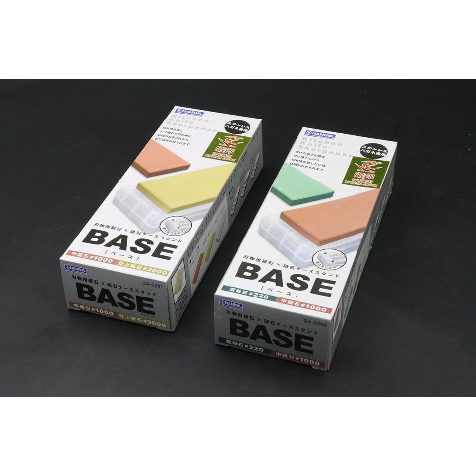 「和欣行」現貨、日本 naniwa 蝦印 BASE 初學者用磨刀石套組 QA-0240、QA-0241 | 蝦皮購物