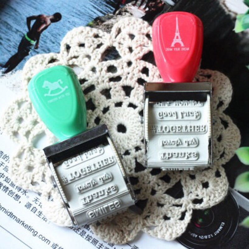 貓尾巴的幸福～*Zakka居家雜貨風格DIY英文字圖案滾輪印章日記圖章（現貨） | 蝦皮購物