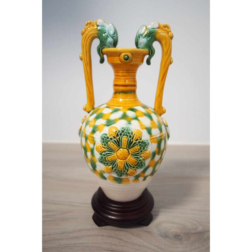 乾唐軒 乾唐彩 手工彩釉精品 TANGCAI ACERA 雙龍瓶 | 蝦皮購物