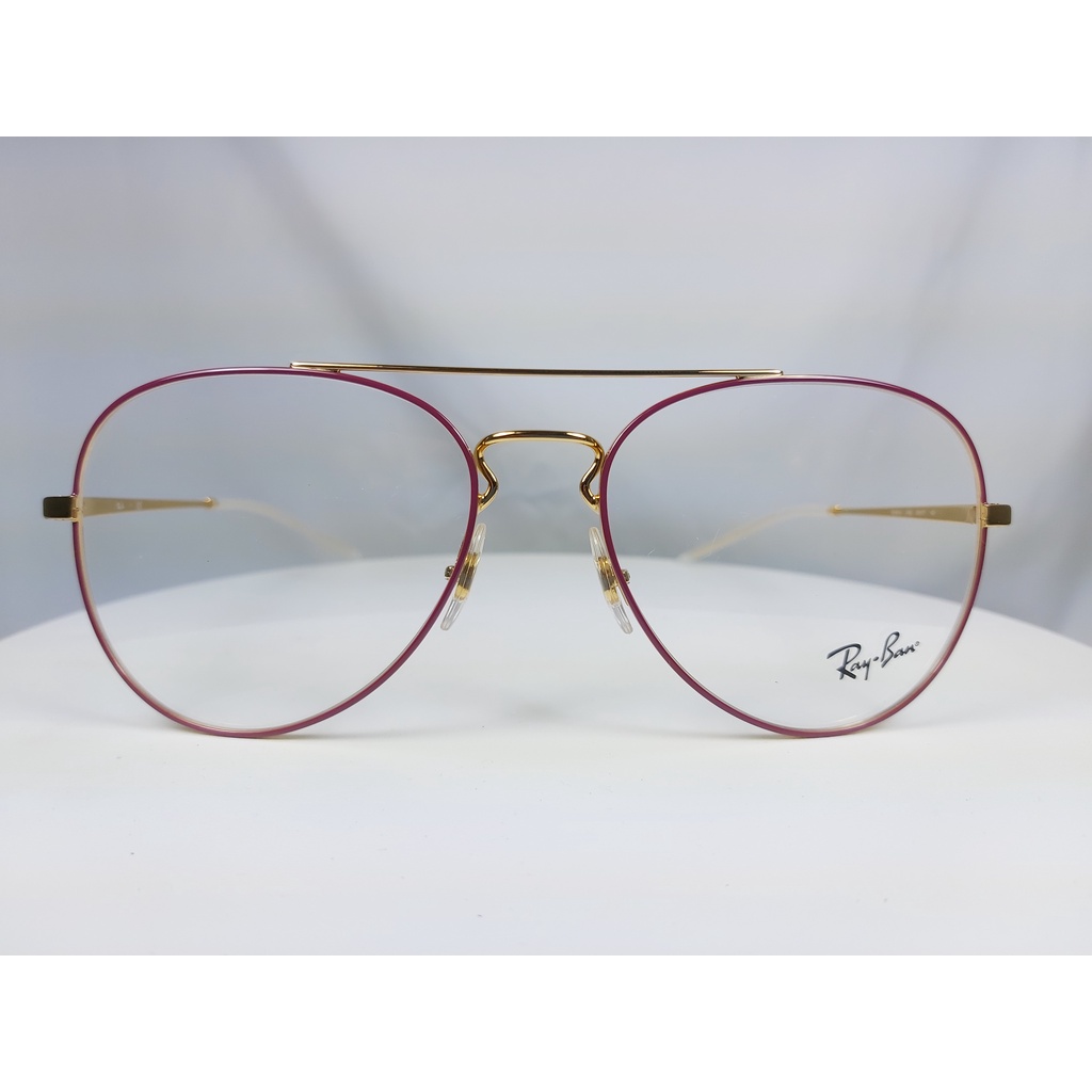 『逢甲眼鏡』Ray Ban雷朋 光學鏡框 全新正品 酒紅質感細框 金色鏡架 經典飛官造型【RB6413-2982】 | 蝦皮購物