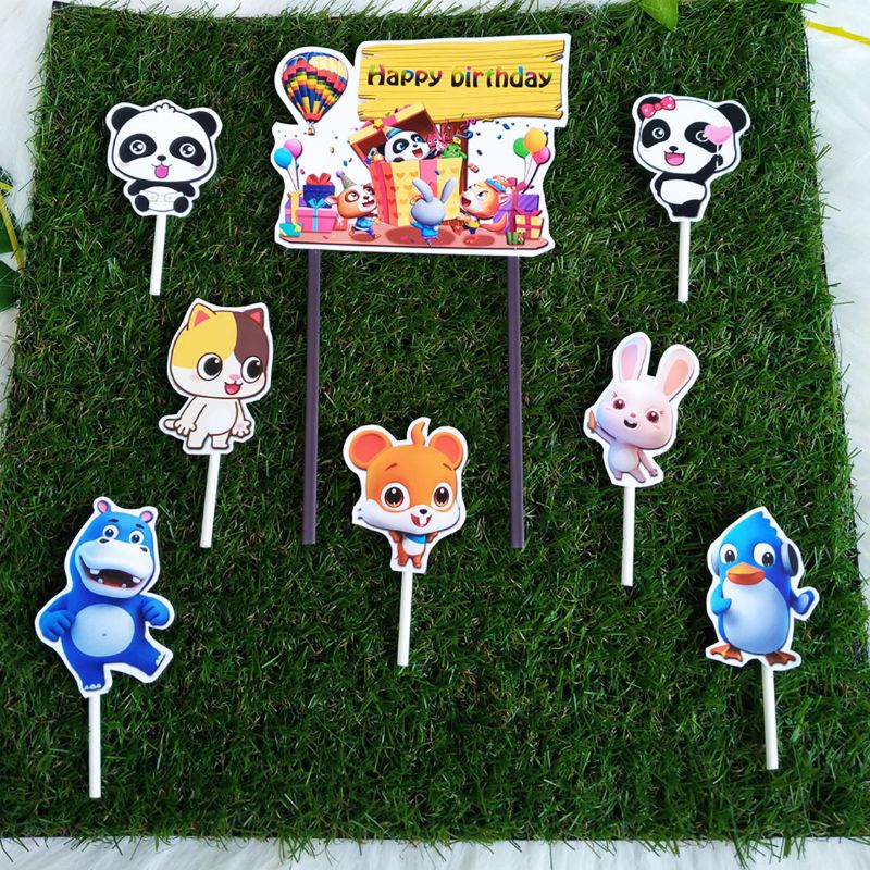 Babybus Cake Topper 生日快樂生日裝飾 | 蝦皮購物