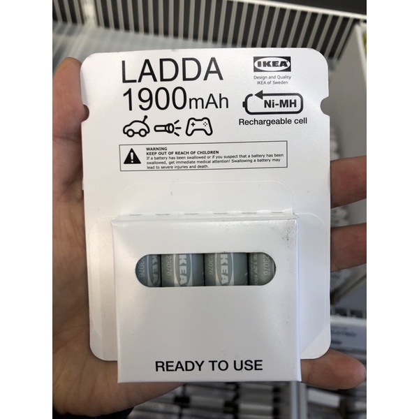 IKEA LADDA 充電電池4號AAA 3號AA 電池 日本製造 遙控器點讀筆嬰幼兒玩具電動玩具適用 | 蝦皮購物