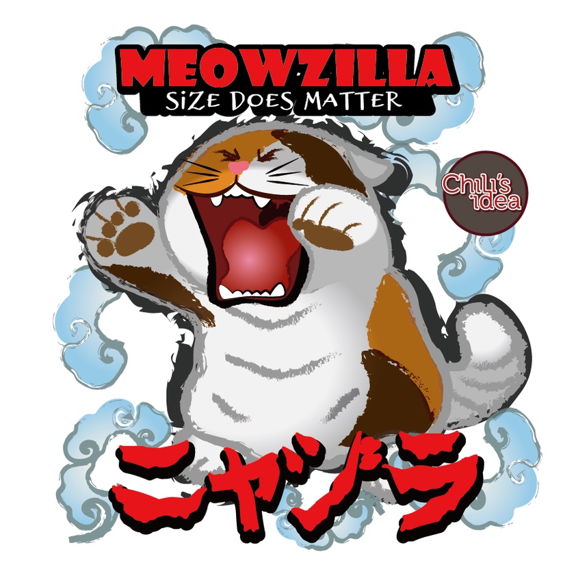 MEOWZILLA 喵吉拉 ニャジラ SIZE does matter ! 雙色貓 三色貓 文創 | 蝦皮購物