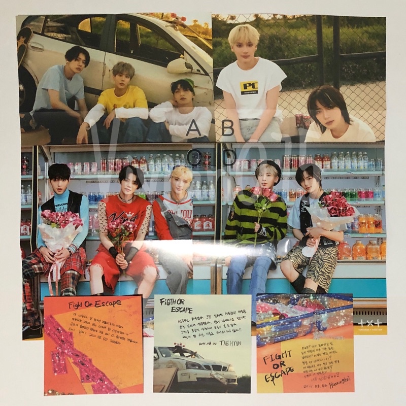 TXT 專輯 折疊海報 手寫 封面 【THE CHAOS CHAPTER : FIGHT OR ESCAPE】 | 蝦皮購物