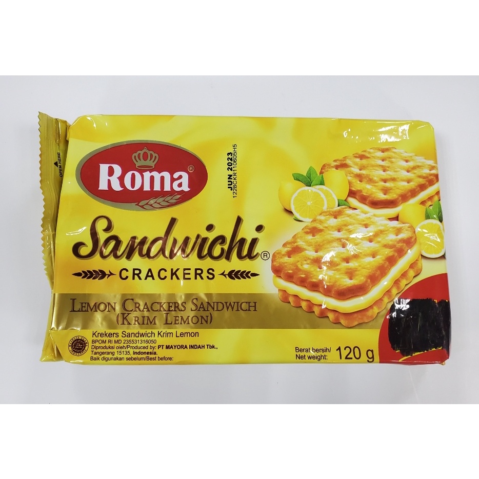 ROMA LEMON CRACKERS SANDWICH 檸檬牛奶夾心餅乾 | 蝦皮購物