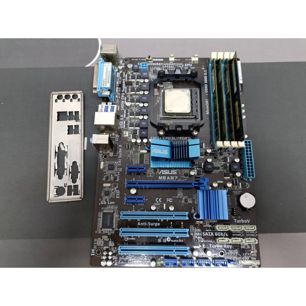 華碩 M5A87 主機板 AM3+腳位+FX-4100 CPU+DDR3 8G 半套 | 蝦皮購物
