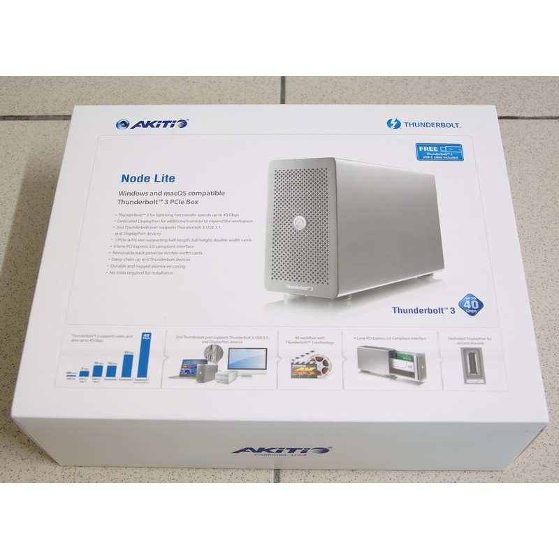 AKiTiO Node Lite Thunderbolt3轉PCIe 外接擴充裝置 近全新 | 蝦皮購物