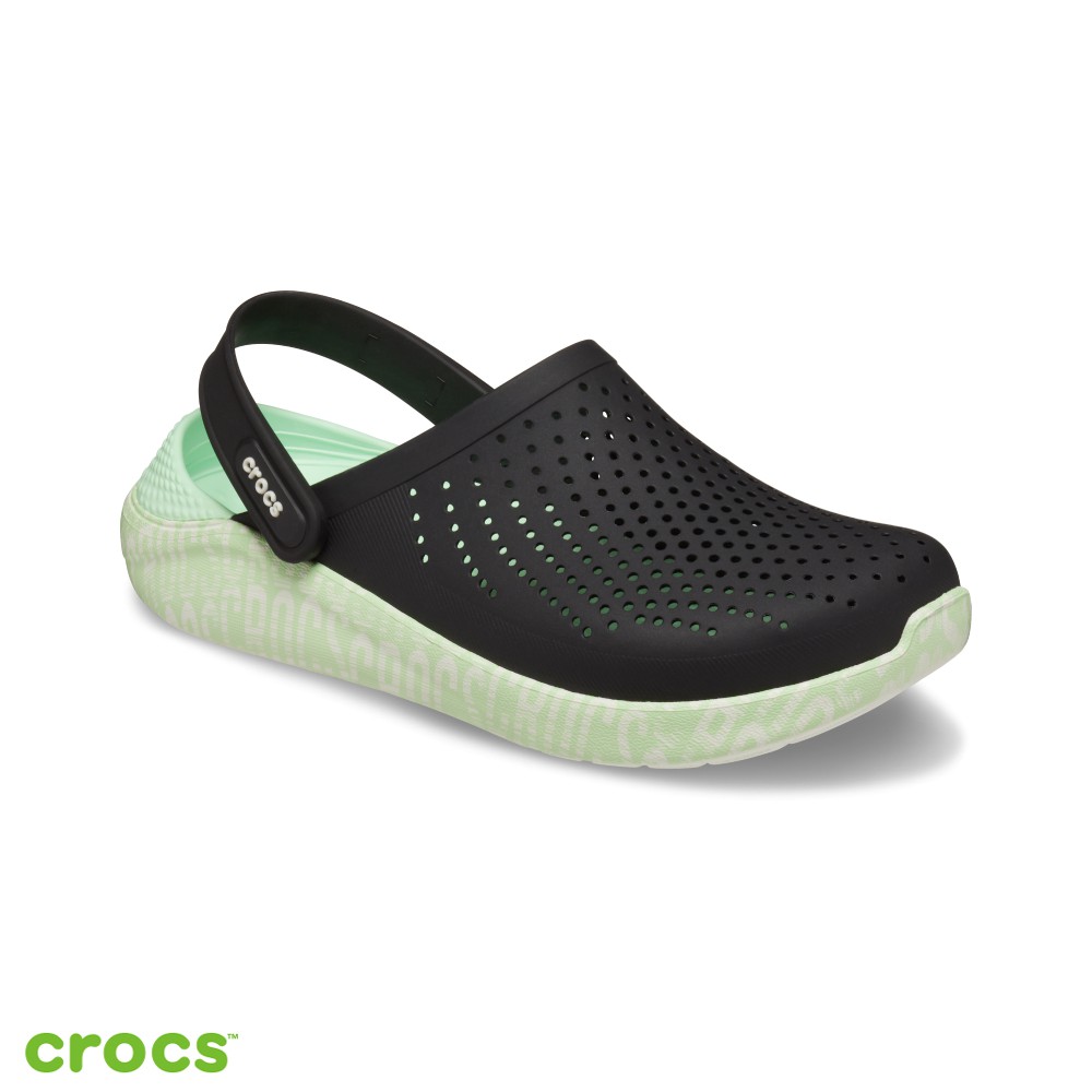 Crocs卡駱馳 (中性鞋) LiteRide LOGO狂熱圖案克駱格-206409-0I7_洞洞鞋 | 蝦皮購物