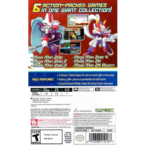 【全新未拆】任天堂 SWITCH NS 洛克人 ZERO ZX 傳奇合集 傳奇合輯 MEGAMAN 中文版 台中恐龍電玩 | 蝦皮購物