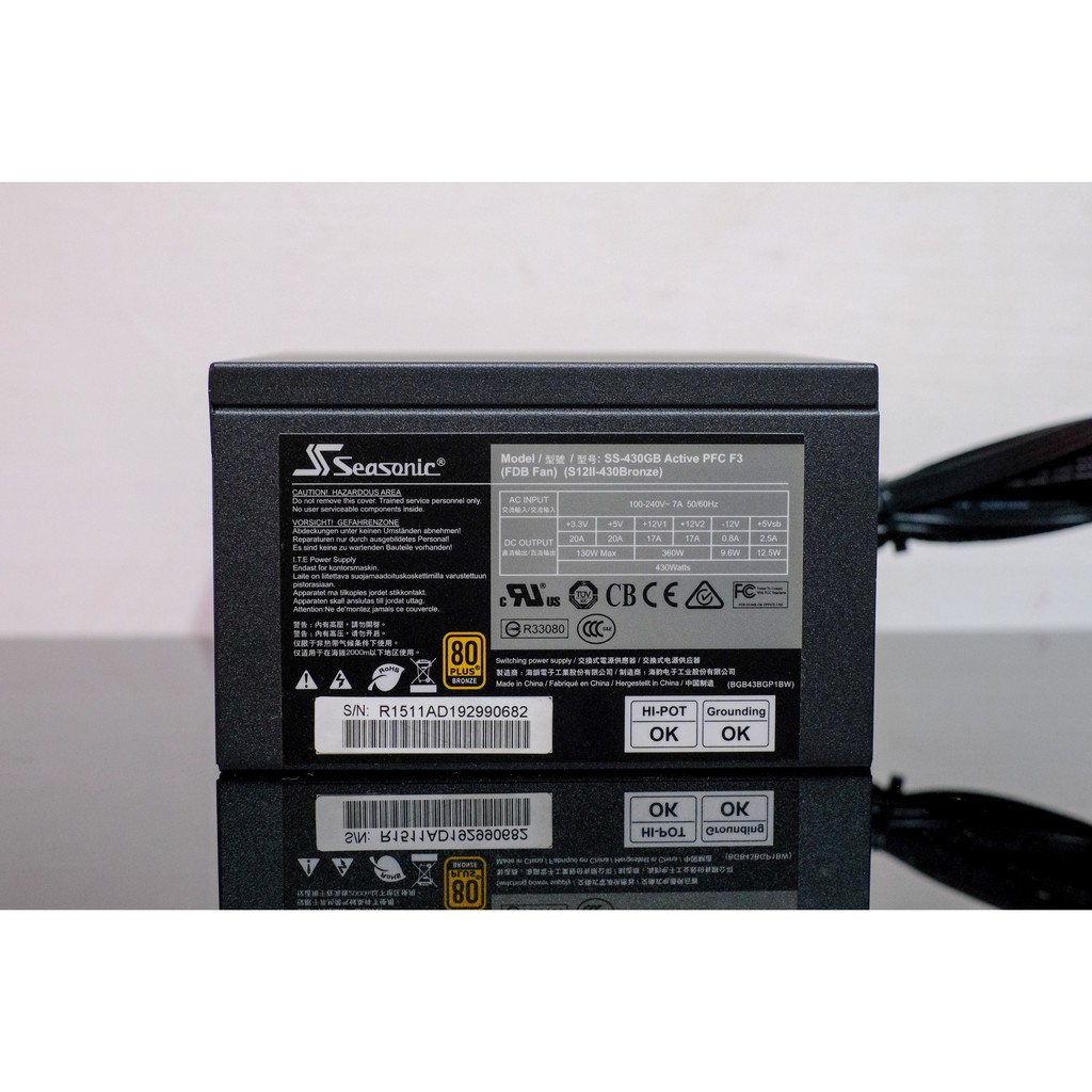 Seasonic 海韻 S12II 430W 銅牌 S12 II 電源供應器 80PLUS | 蝦皮購物