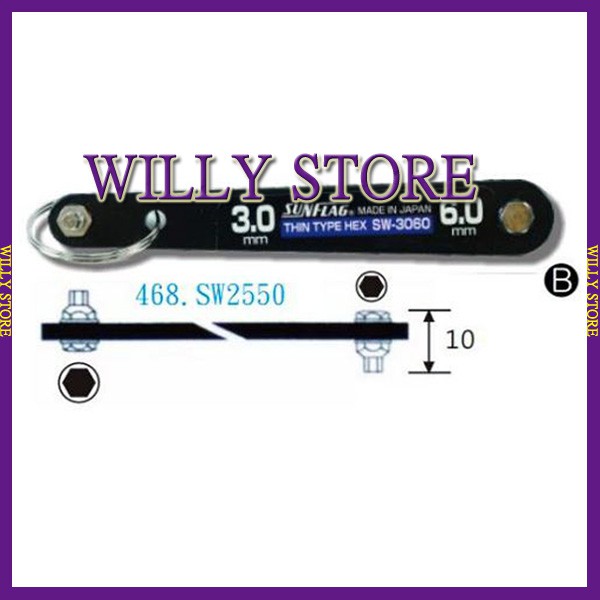 【WILLY STORE】 日本新龜SUNFLAG 468.SW2550 Z型2.5/5mm 六角板手超薄 | 蝦皮購物