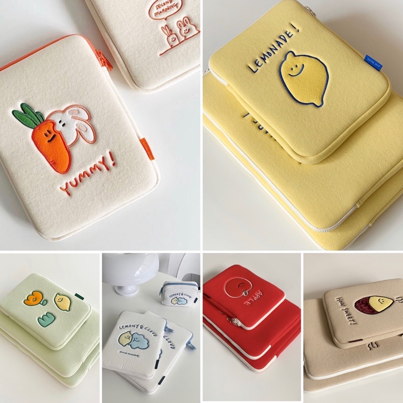 韓國文創 second morning 新品檸檬電腦包 ipad包 筆電包 蘋果iPad包 平板包 | 蝦皮購物