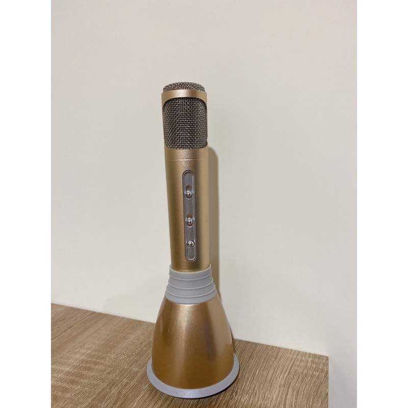 《二手》K068香檳金 手機k歌 家庭KTV 無線唱歌 麥克風 金屬質感 話筒 掌上KTV | 蝦皮購物
