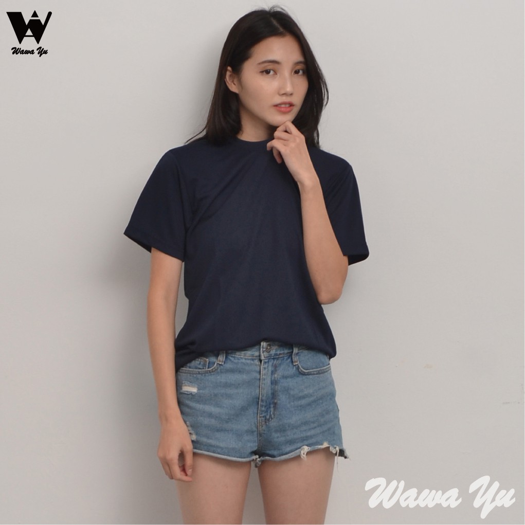 素色T恤-TopCool-丈青色-女中性版 (尺碼XS-3XL) [Wawa Yu品牌服飾] | 蝦皮購物