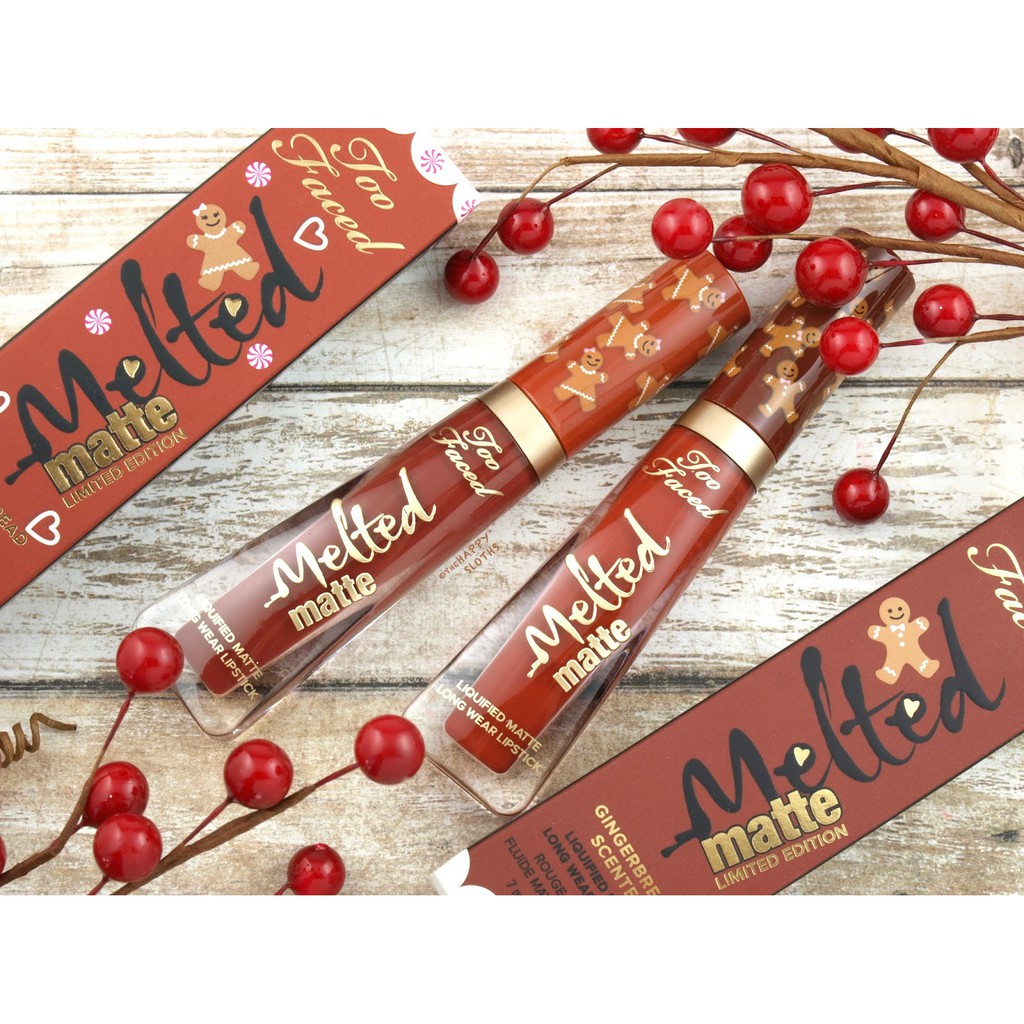 《現貨》Too Faced Gingerbread Man Girl 聖誕唇彩 液態唇膏 Melted Matte | 蝦皮購物