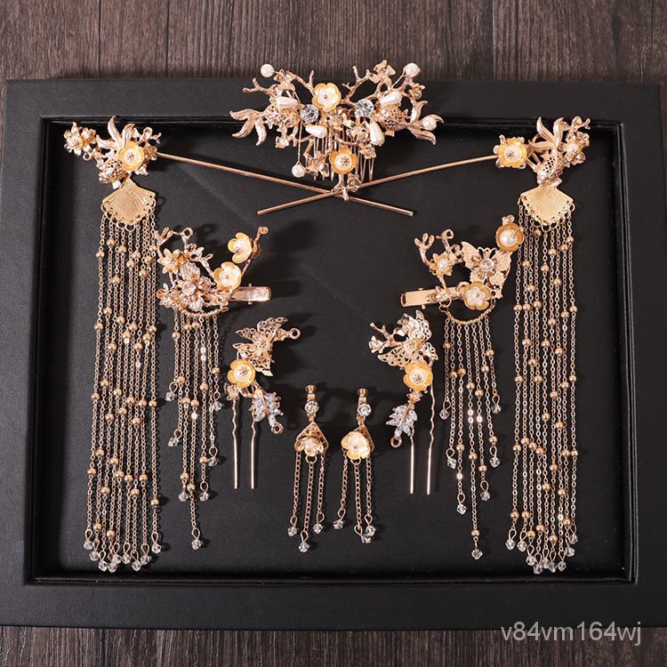 【優選好物】漢服配飾品髮簪子古裝頭飾女髮飾古風髮梳流蘇髮釵僊氣女套裝步搖jioyh HFFI | 蝦皮購物