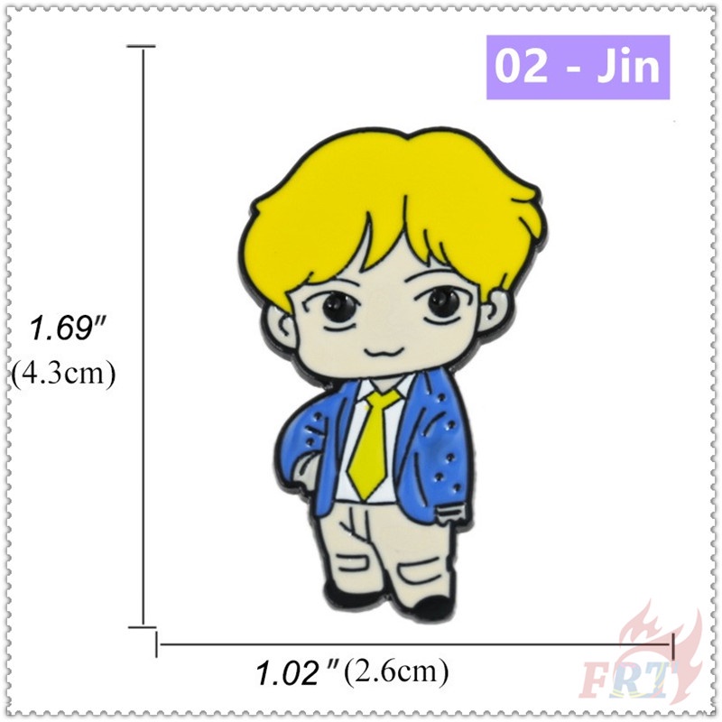 Bts Bangtan Boys Tiny Tan:虛擬卡通人物 - KPOP 超級明星胸針 1 件時尚塗鴉琺瑯別針背包 | 蝦皮購物