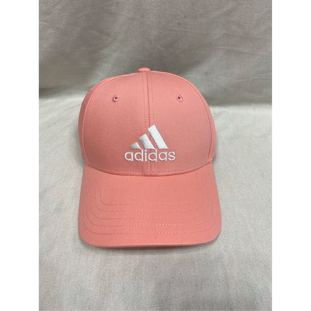 愛迪達 BBALL CAP COT 運動帽 帽子 基本款百搭 防曬 FK0893 粉橘 UPF50 | 蝦皮購物