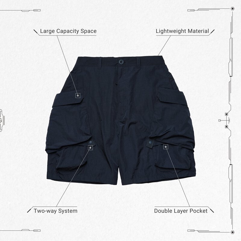 Goopi ”MR-O1” 3D-Rotate Utility Shorts - Navy | 蝦皮購物