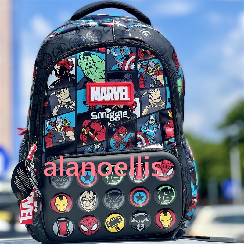 Smiggle 雙肩包 Marvel Classic backpack Marvel Spider-Man Junior | 蝦皮購物