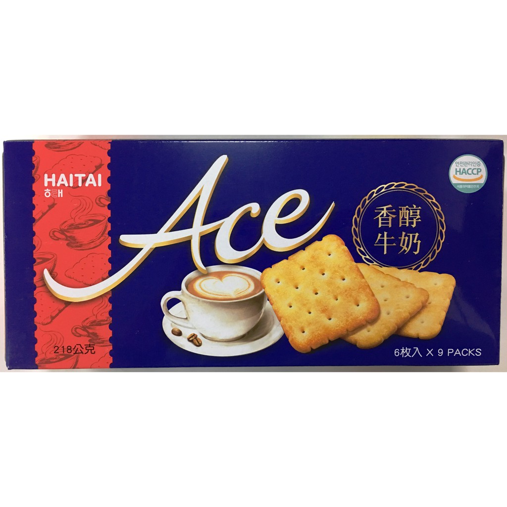 （超低價）韓國海太HAITAI-ACE香醇牛奶餅218G | 蝦皮購物