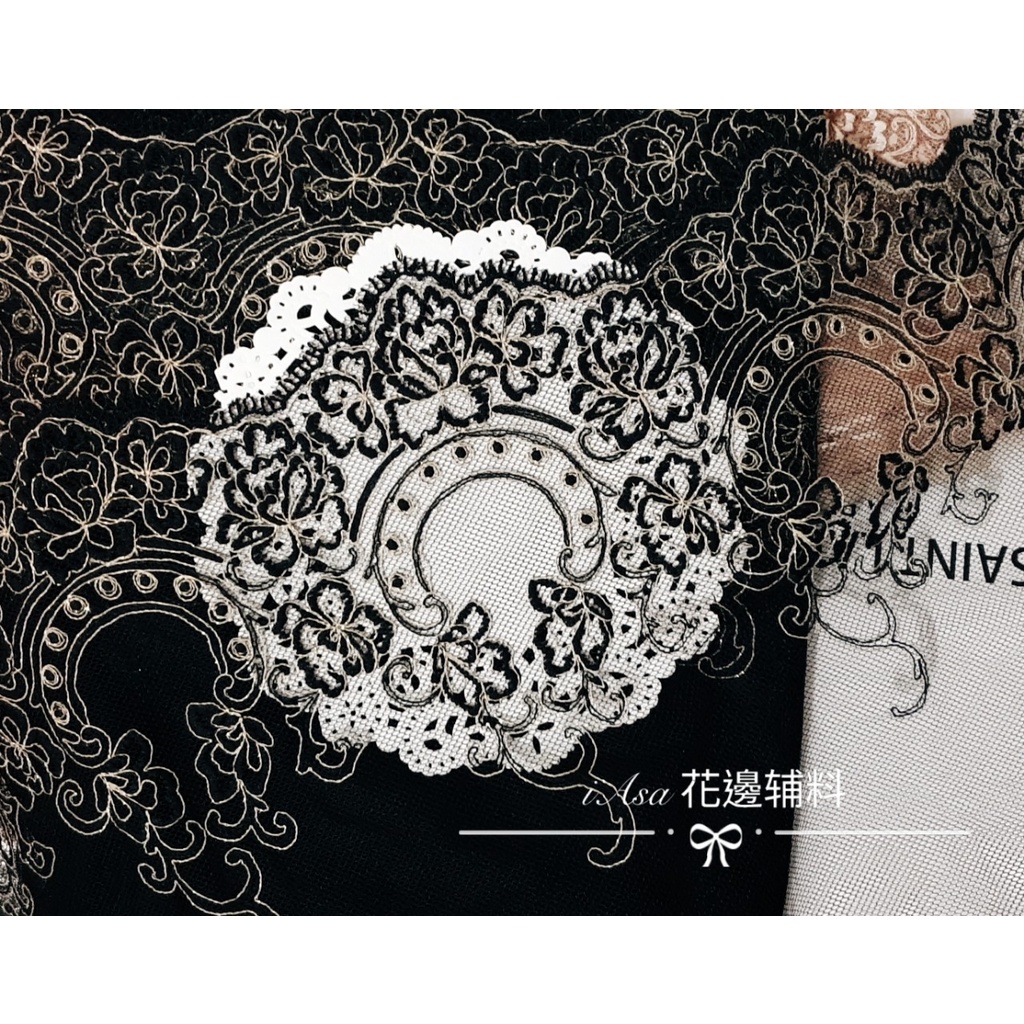 《iAsa愛莎の》手作材料 古風設計雙色金絲網紗刺繡蕾絲花邊Lolita裙子旗袍婚紗家居裝飾 | 蝦皮購物