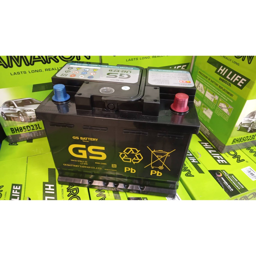 40年電池經銷商 GS LN2 EFB 60AH NISSAN KICKS JUKE CHR AURIS 豐田 CC | 蝦皮購物