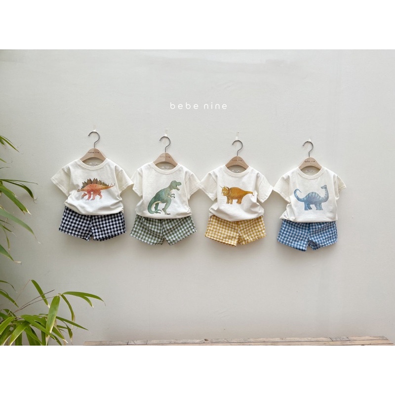 (現貨)正韓 韓國 童裝 Bebe nine 恐龍 短袖 套裝 男童 女童 夏季 3Bears | 蝦皮購物
