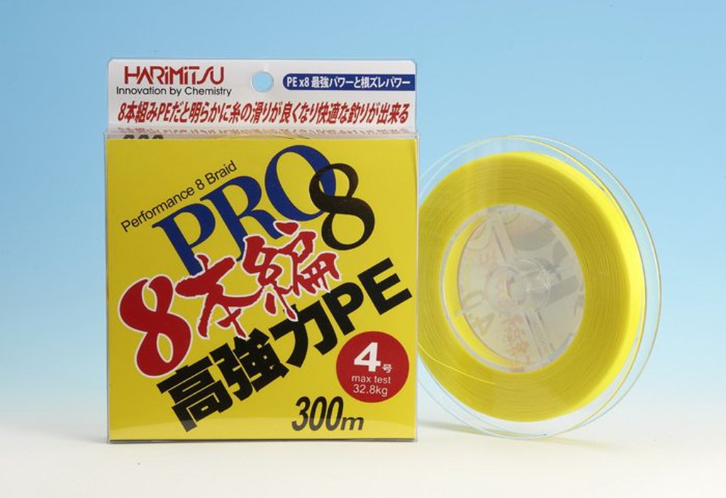 漾釣具~HARIMITSU PE線 高強力 PRO-8股編 300M 黃色PE線.PE線.布線 | 蝦皮購物