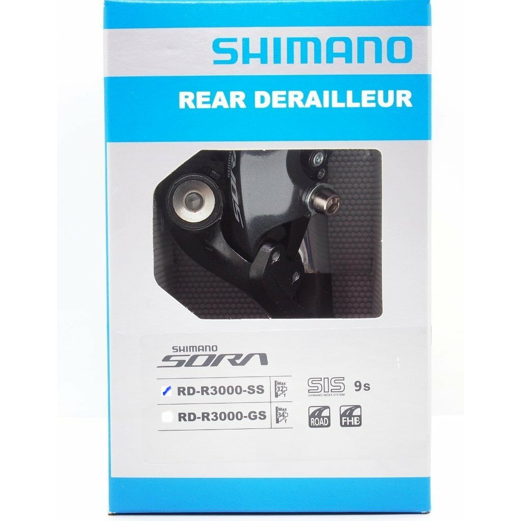 全新盒裝Shimano SORA RD-R3000 9速 短腿後變速器 (SS) (支援飛輪25-32T) | 蝦皮購物