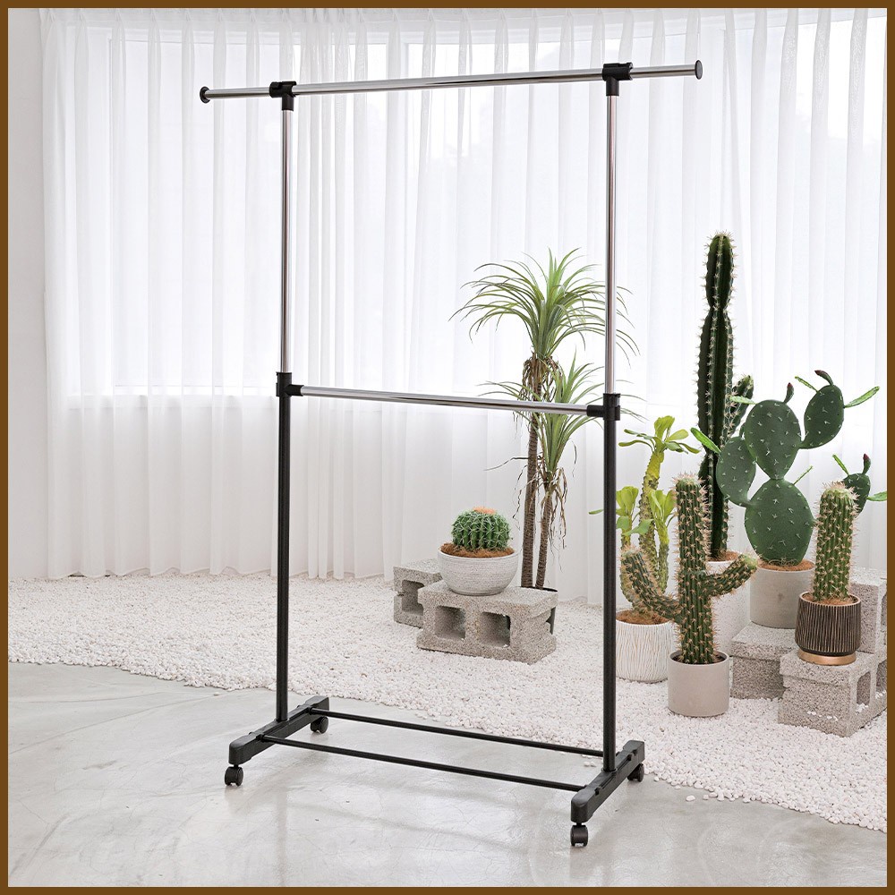 ikloo台製雙層曬衣架/收納衣架HG61E 1入 方陣收納 | 蝦皮購物