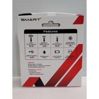 現貨 SMART RAYS 700流明高亮度前燈 USB充電 前燈含支架充電線 前燈 | 蝦皮購物