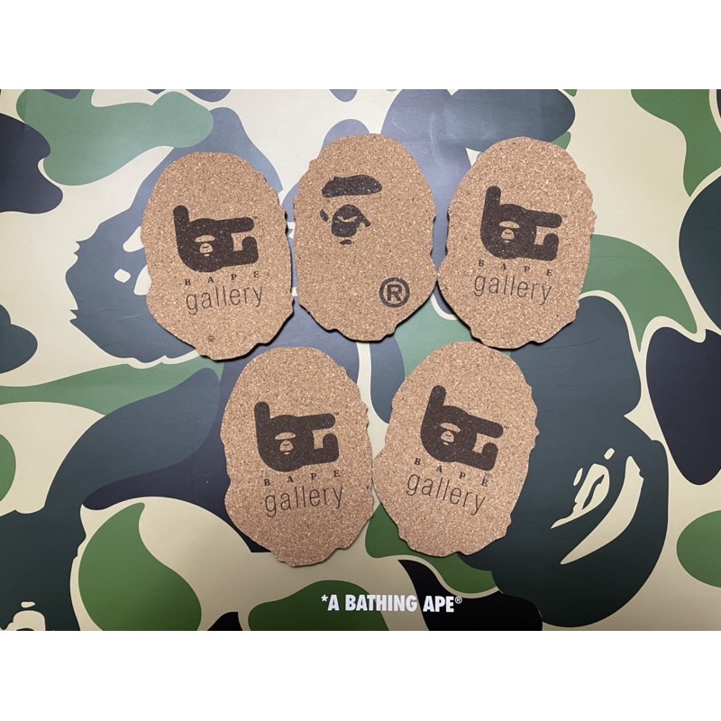 全新 日本製 Bape Big Ape Head Cork Coaster 大猿人頭杯墊 | 蝦皮購物