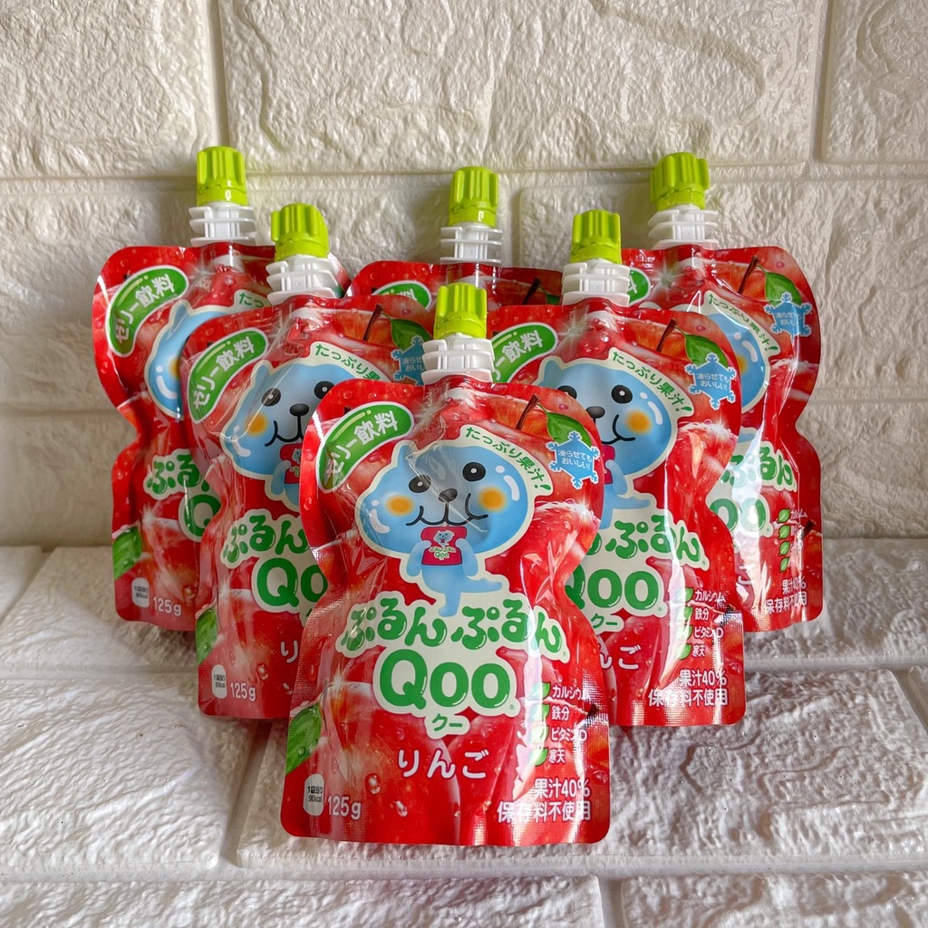 【賽凡絲】日本進口食品-Qoo果汁凍飲 原汁含有率40% 紅葡萄/青葡萄/蘋果/柑橘/白桃 125g | 蝦皮購物