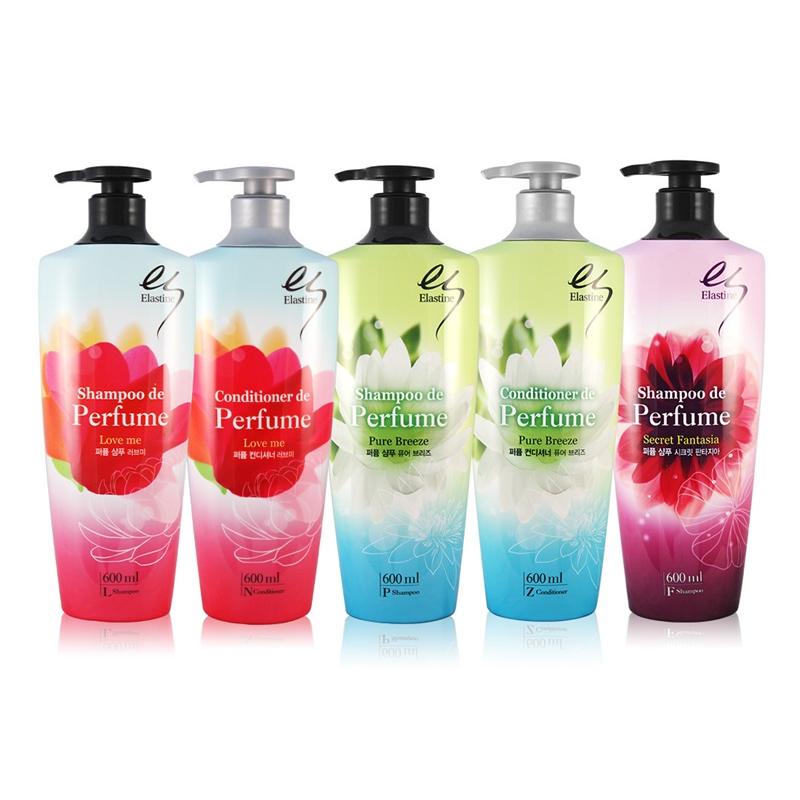 韓國es Elastine 奢華香水洗髮精/潤髮乳 600ml | 蝦皮購物