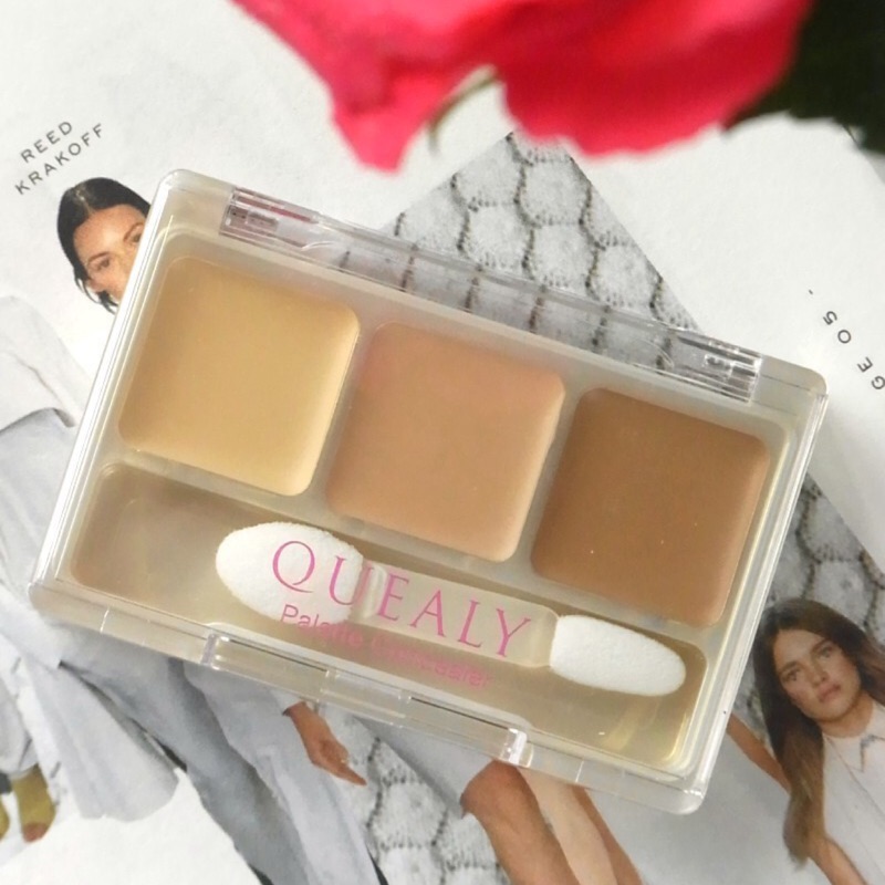 [連線代購]日本製 ELIZABETH QUEALY 3色遮瑕盤 無香料防腐劑 防汗 防水 保濕 遮瑕膏 三色遮瑕粉底 | 蝦皮購物