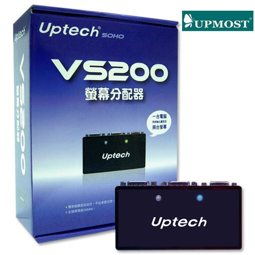 【3CTOWN】含稅開發票 UPMOST登昌恆 Uptech VS200 2埠螢幕分配器(D-sub) | 蝦皮購物