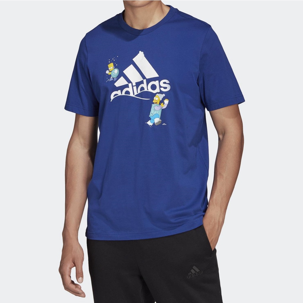 [麥修斯]ADIDAS M SMPSNS SNWB T 愛迪達 辛普森家庭 短袖上衣 棉質 藍色 男款 HA7704 | 蝦皮購物